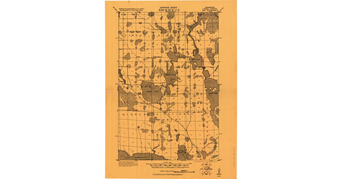1919 Map of Max, Itasca County, MN — High-Res | Pastmaps