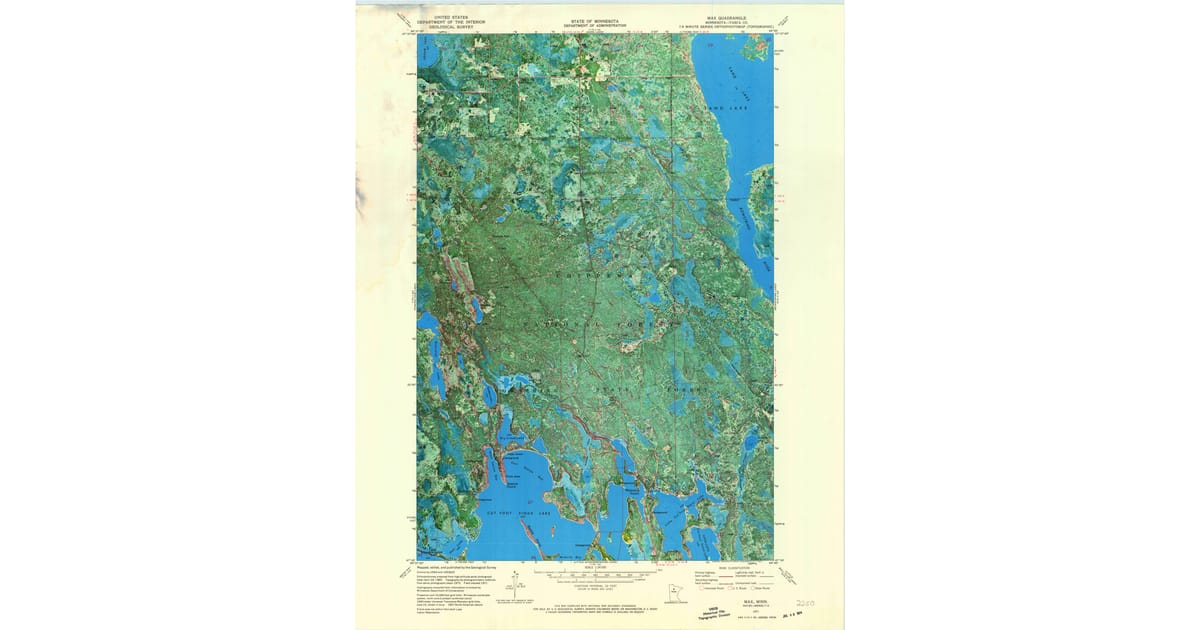 1971 Map of Max, Itasca County, MN — High-Res | Pastmaps