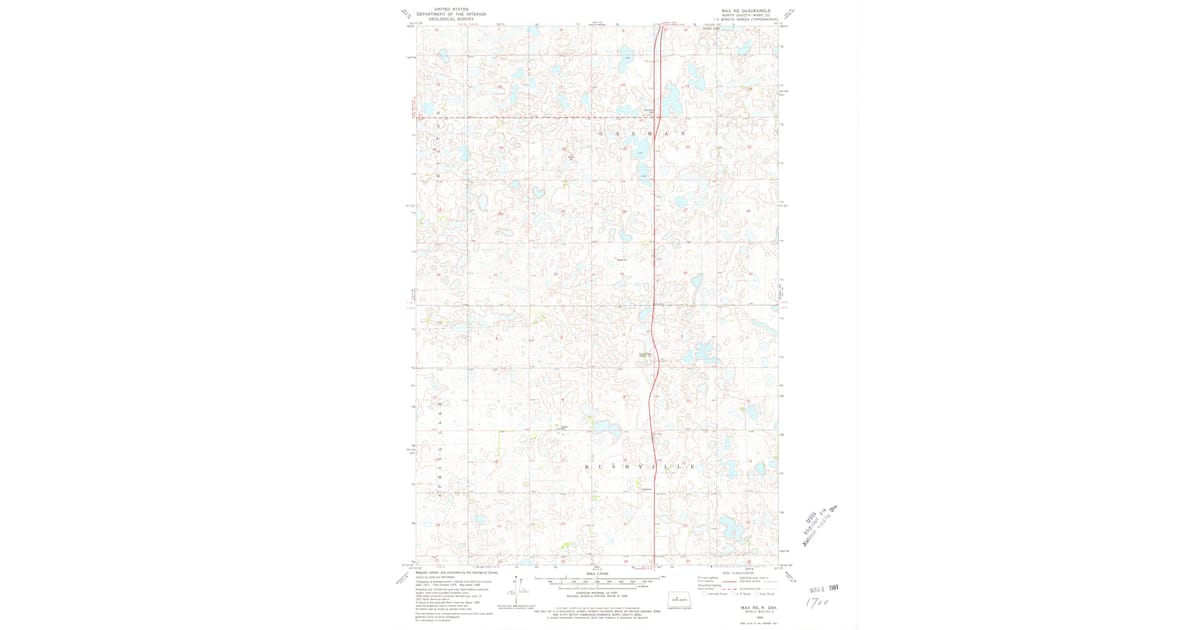1980 Map of Max NE, Ward County, ND — High-Res | Pastmaps