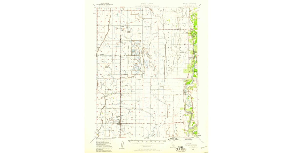 1952 Map of Maxwell, CA — High-Res | Pastmaps