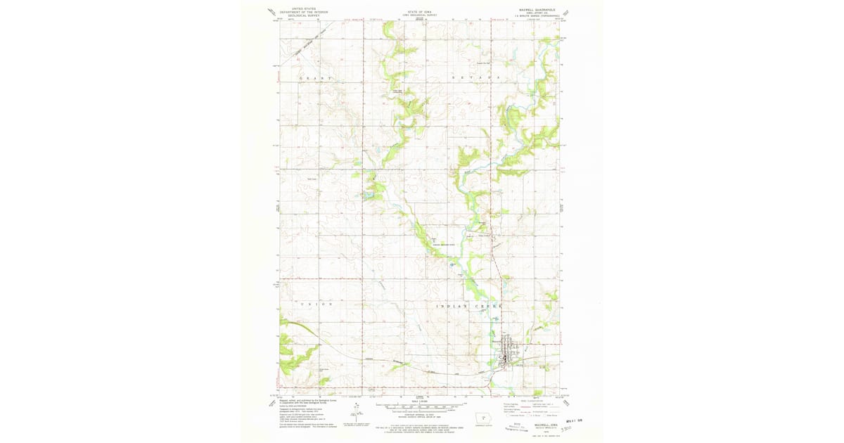 1975 Map of Maxwell, IA — High-Res | Pastmaps
