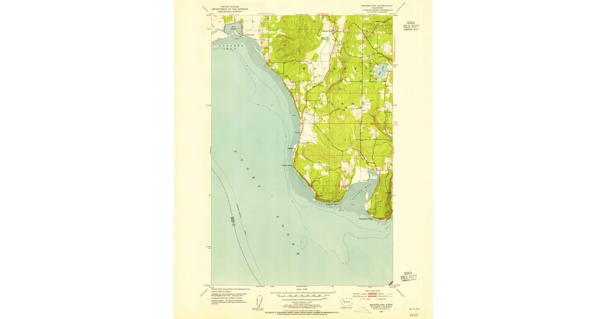 1953 Map of Maxwelton, Island County, WA — High-Res | Pastmaps