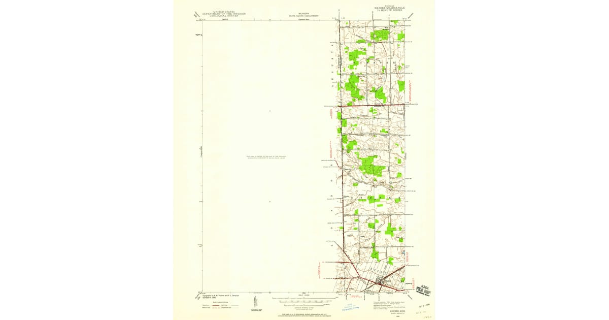 1940 Map of Maybee, MI — High-Res | Pastmaps