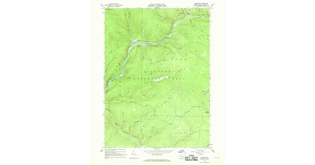 1966 Map of Mayburg, Forest County, PA — High-Res | Pastmaps