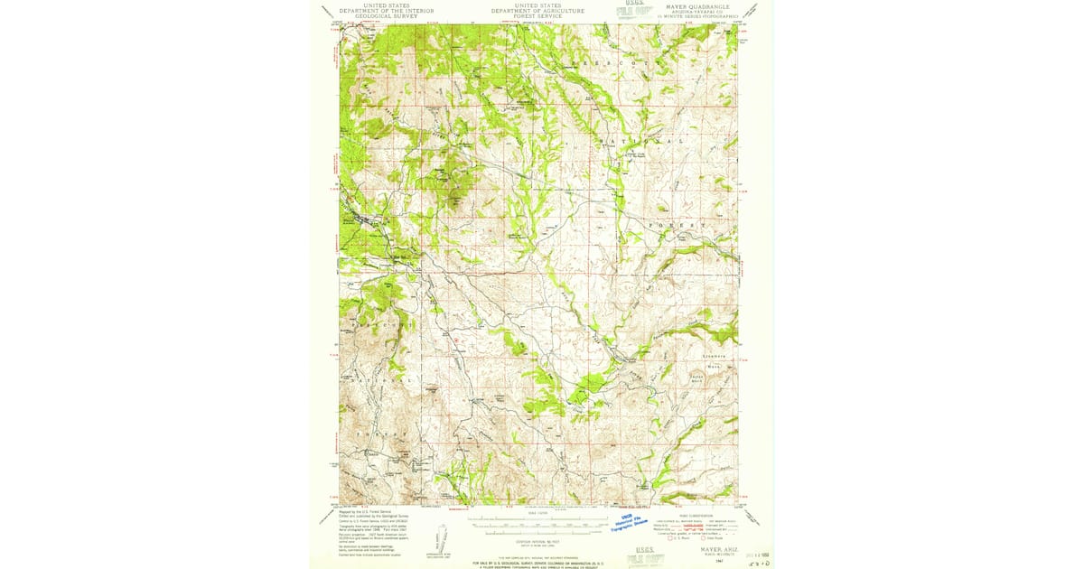1947 Map of Mayer, AZ — High-Res | Pastmaps