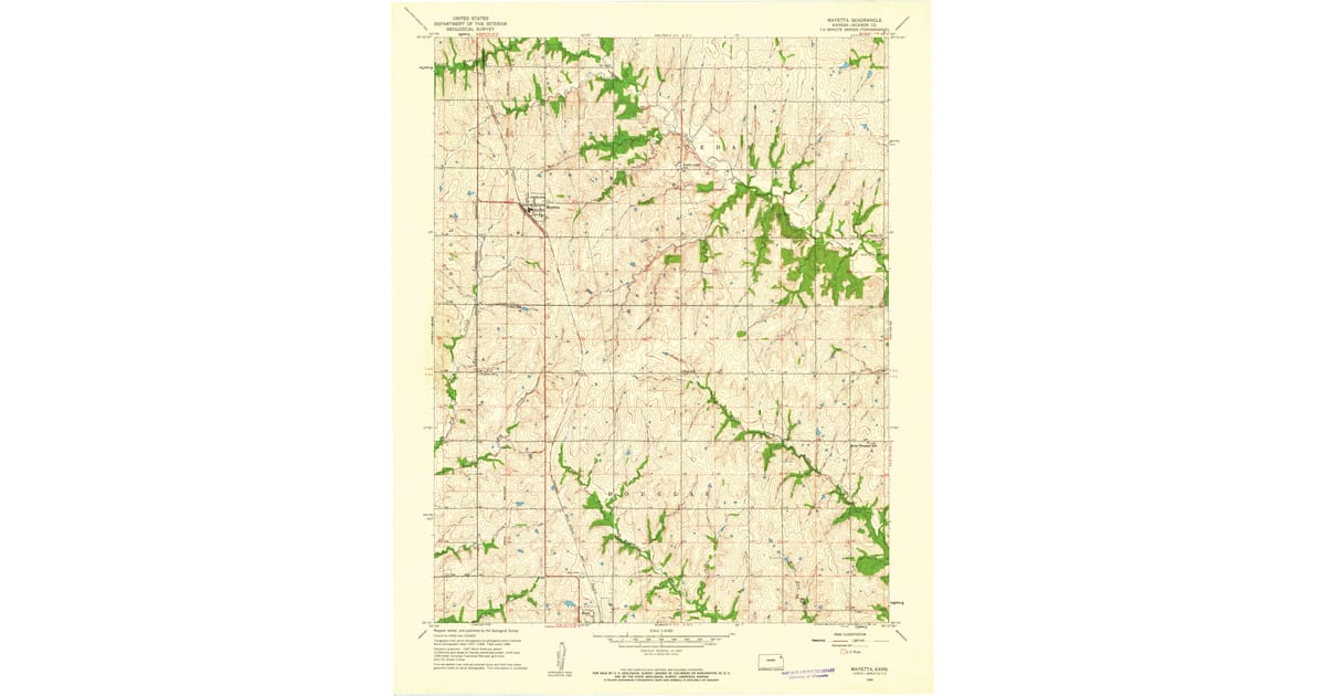 1960 Map of Mayetta, KS — High-Res | Pastmaps