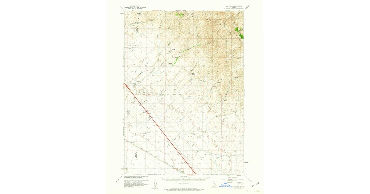 1960 Map of Mayfield, Elmore County, ID — High-Res | Pastmaps