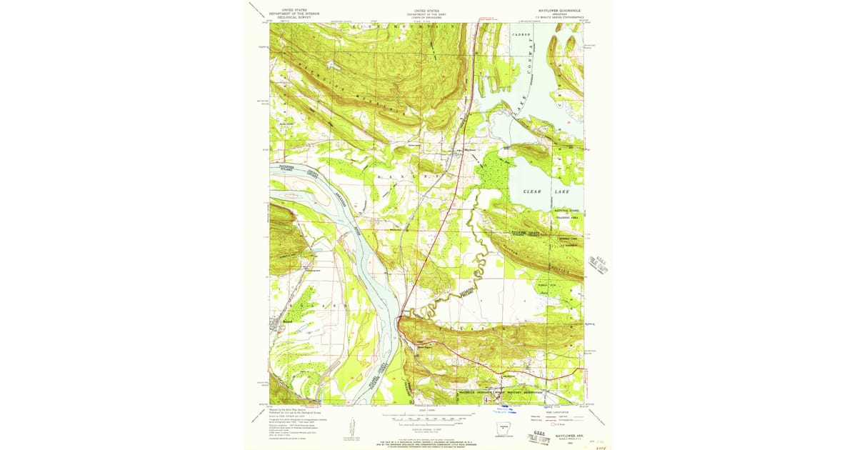 1953 Map of Mayflower, AR — High-Res | Pastmaps