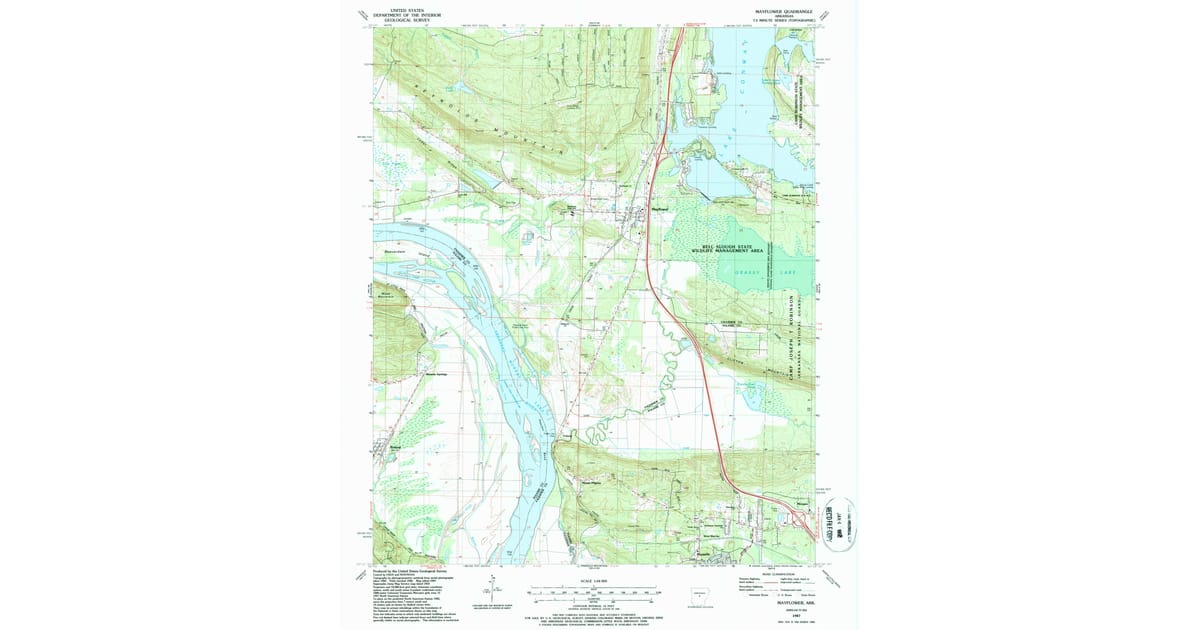 1987 Map of Mayflower, AR — High-Res | Pastmaps