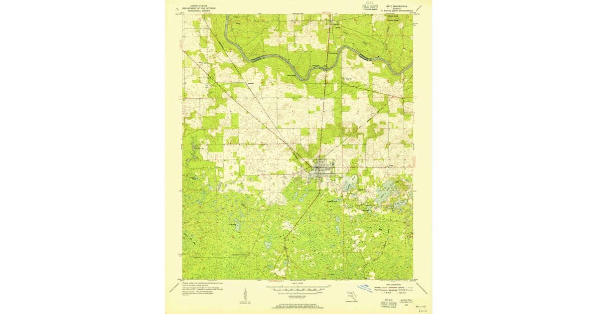 1955 Map of Mayo, FL — High-Res | Pastmaps