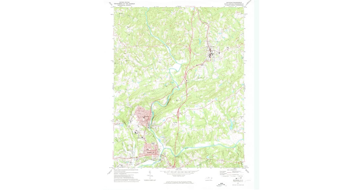 1971 Map of Mayodan, NC — High-Res | Pastmaps