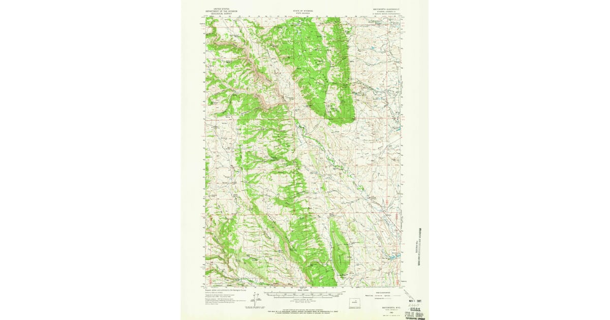 1963 Map of Mayoworth, Johnson County, WY — High-Res | Pastmaps