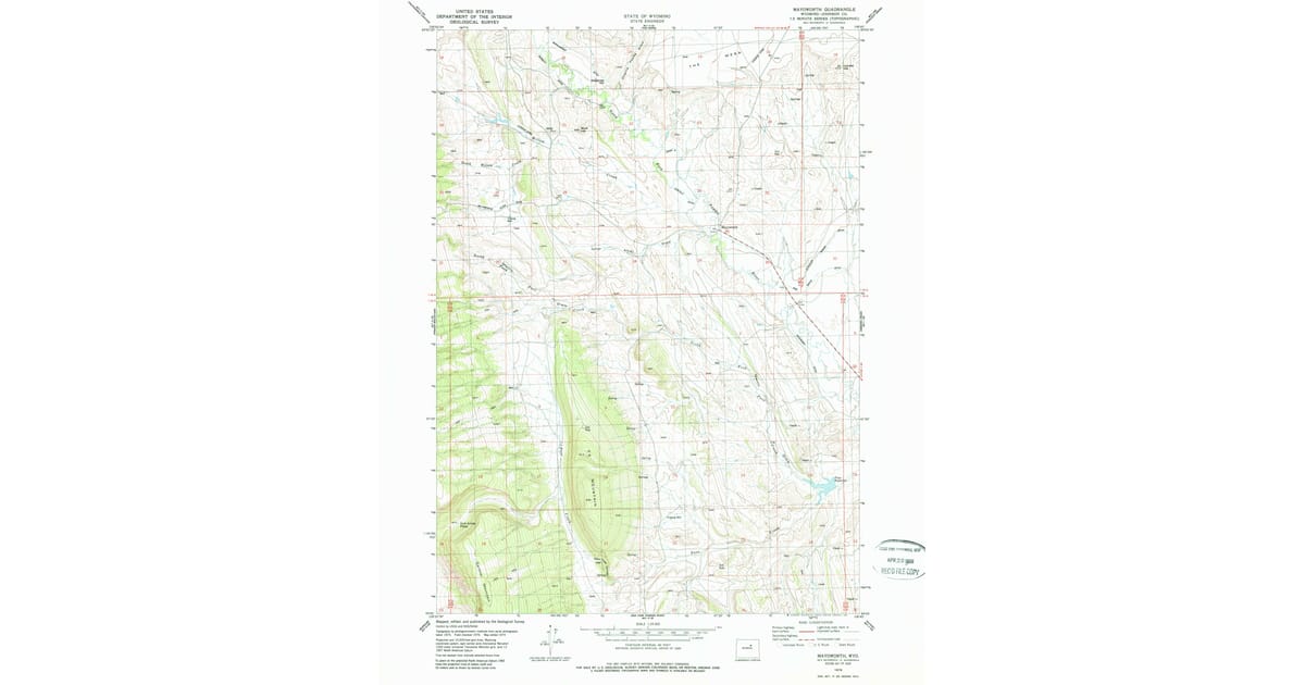 1979 Map of Mayoworth, Johnson County, WY — High-Res | Pastmaps
