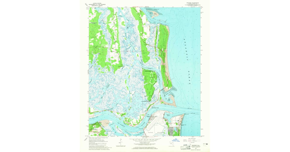 1964 Map of Mayport, Duval County, FL — High-Res | Pastmaps