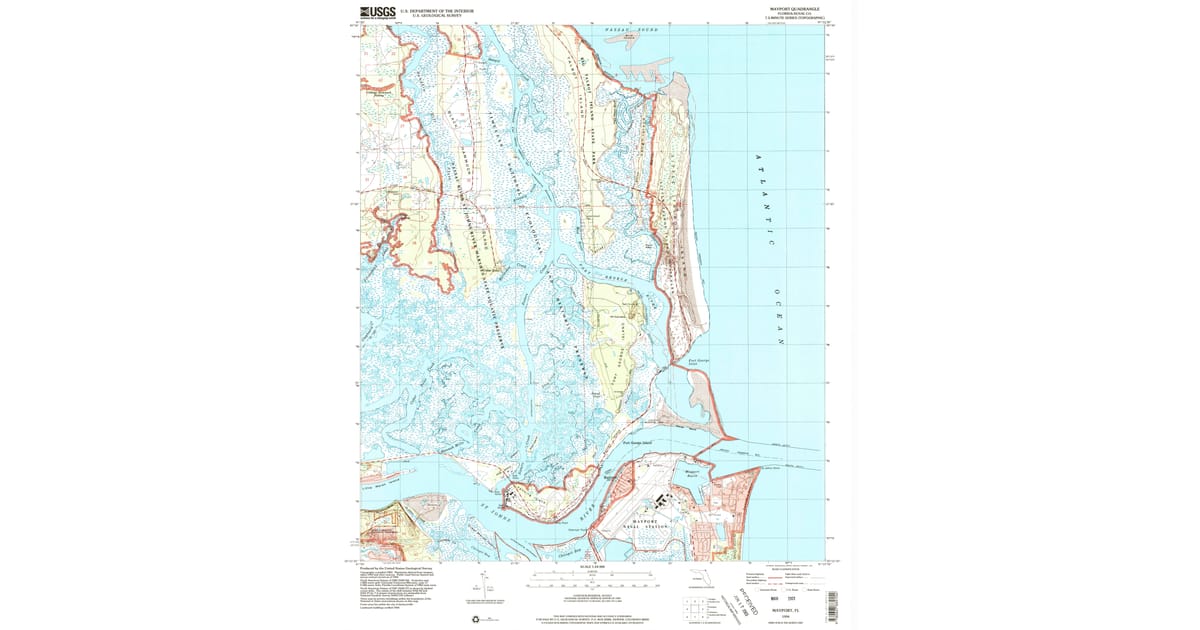 1994 Map of Mayport, Duval County, FL — High-Res | Pastmaps