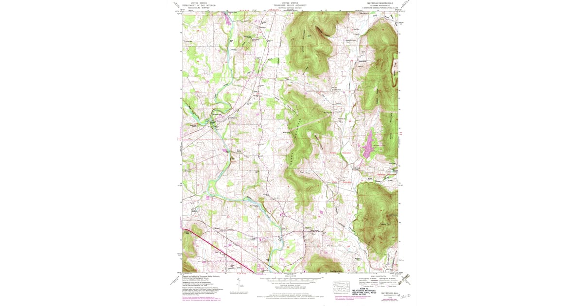 1948 Map of Maysville, Madison County, AL — High-Res, 1982 Print #2 ...
