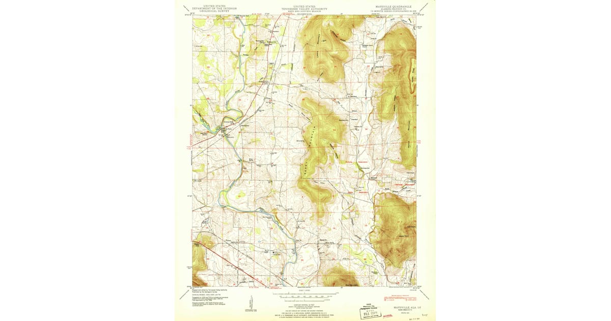 1950s Maps of Bridge's Subdivision, Madison County | Pastmaps