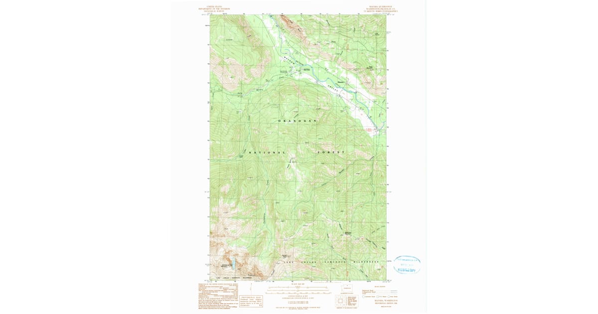 1990s Maps of Mazama, WA | Pastmaps