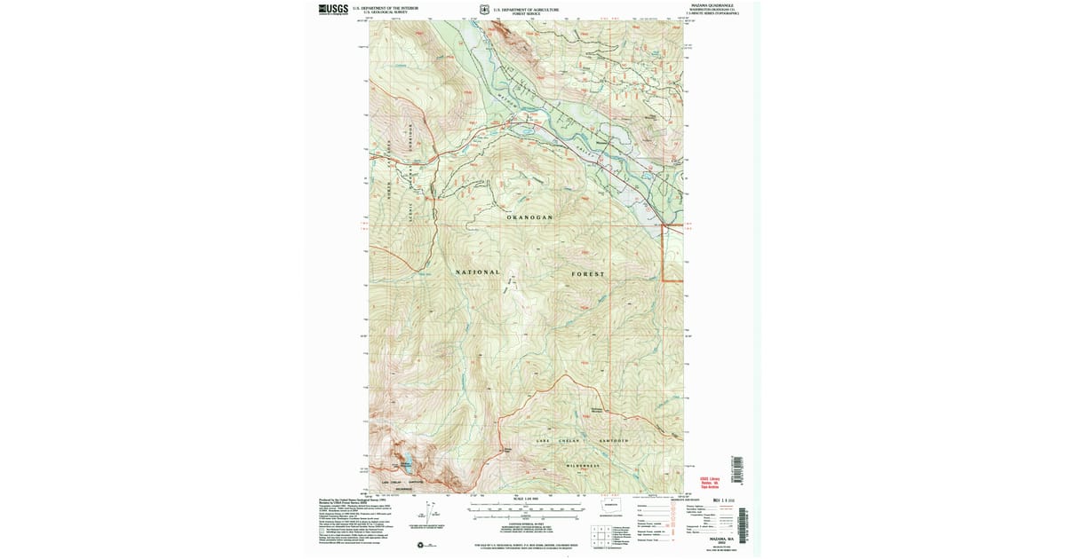 2002 Map of Mazama, Okanogan County, WA — High-Res | Pastmaps