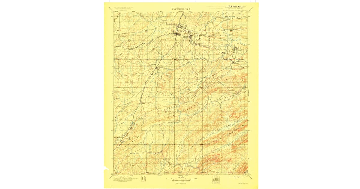 1898 Map of Mc Alester, Pittsburg County, OK — High-Res, 1908 Print ...