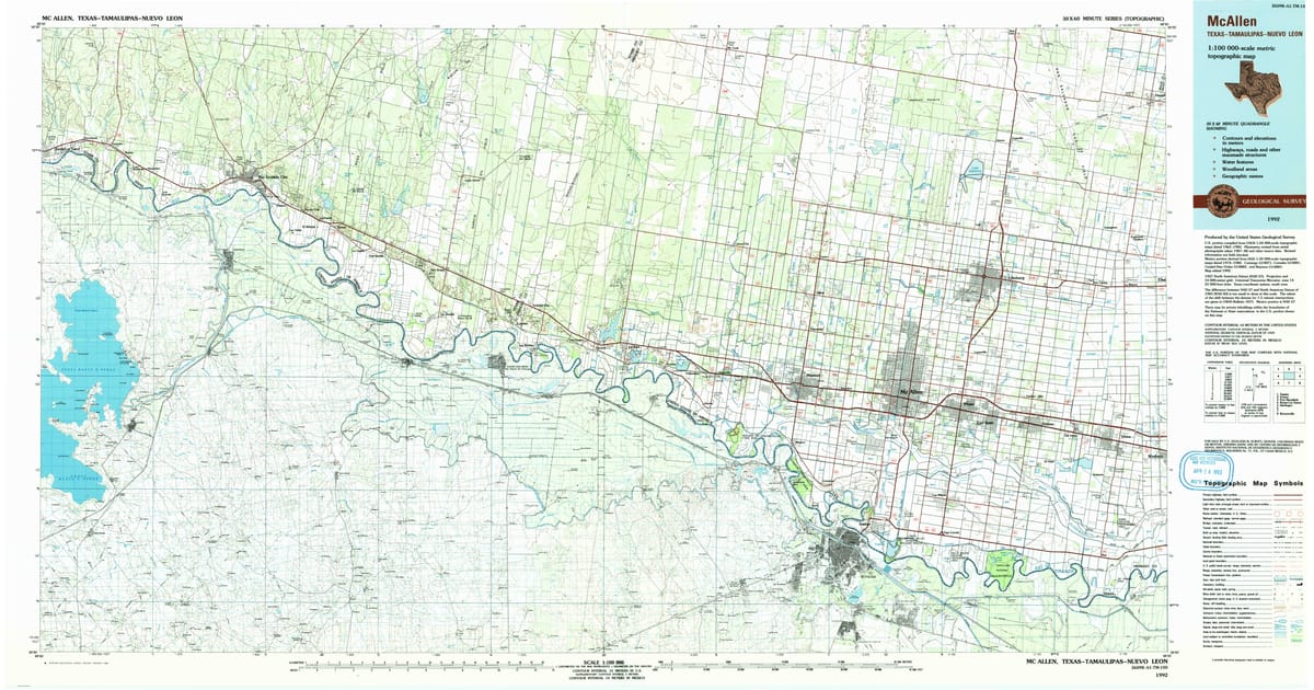1990s Maps of McAllen, TX | Pastmaps