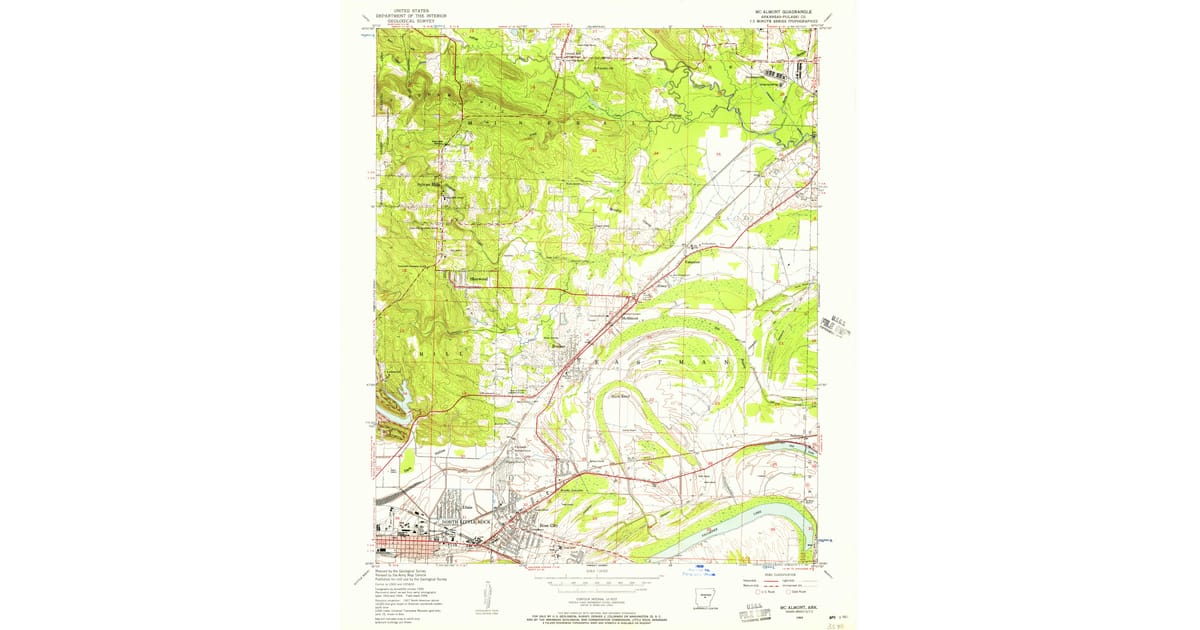 1950s Maps of Jacksonville, AR | Pastmaps