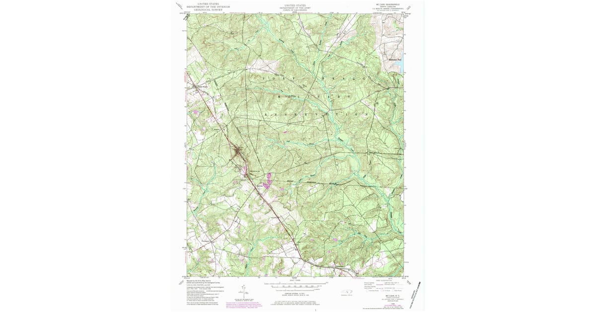 1948 Map of Mc Cain, Hoke County, NC — High-Res | Pastmaps