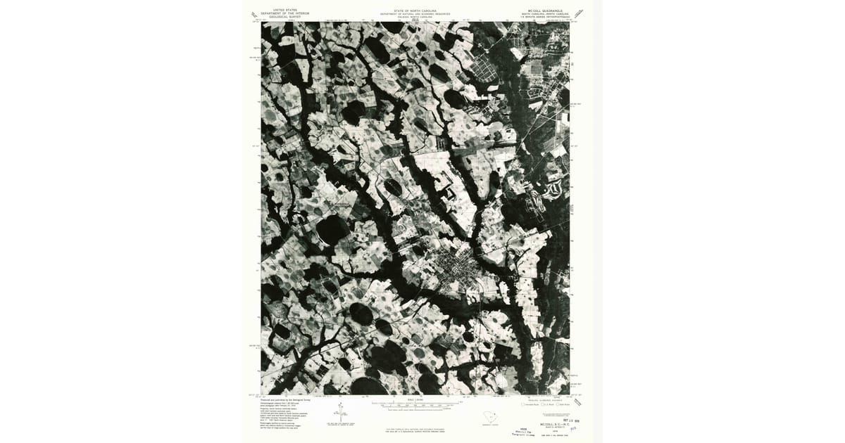 1976 Map of Mc Coll, Marlboro County, SC — High-Res | Pastmaps