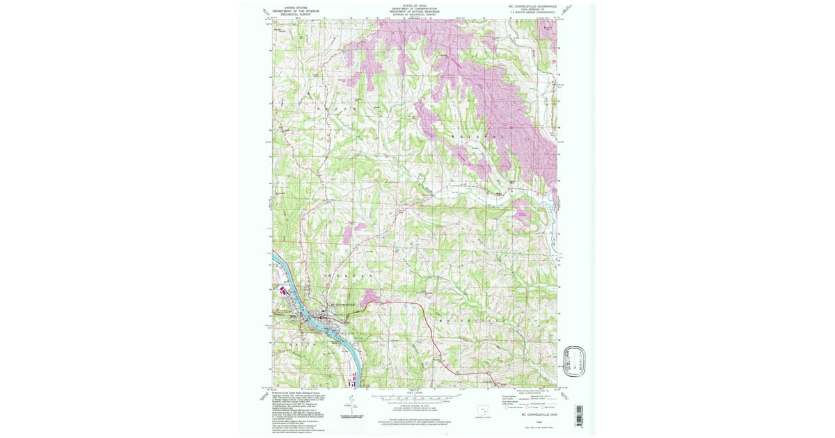 1994 Map of Mc Connelsville, Morgan County, OH — High-Res | Pastmaps