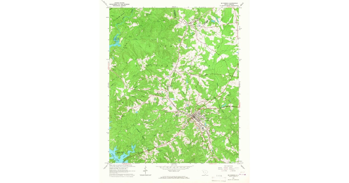 1964 Map of Mc Cormick, McCormick County, SC — High-Res | Pastmaps