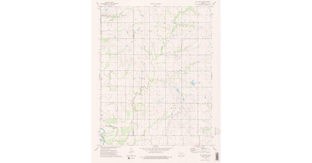 1973 Map of Mc Cune NE, Crawford County, KS — High-Res | Pastmaps