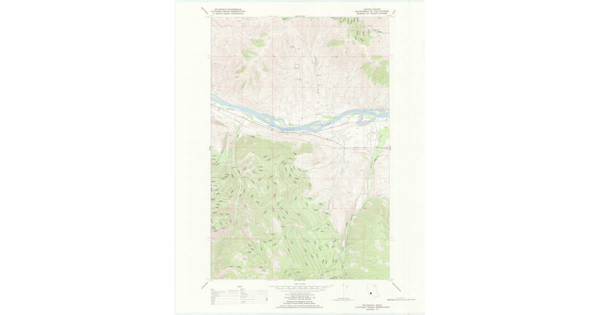 1988 Map of Mc Donald, Sanders County, MT — High-Res | Pastmaps