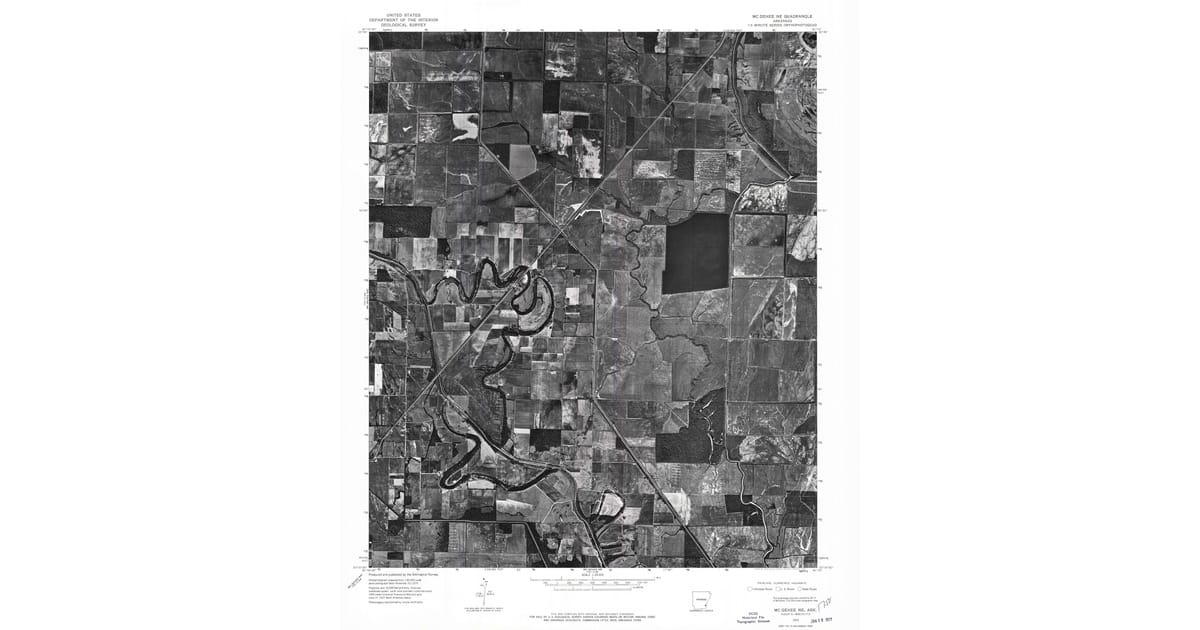 1975 Map of Mc Gehee NE, Desha County, AR — High-Res | Pastmaps