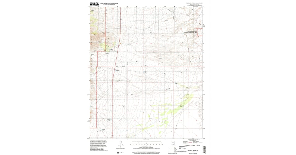 1996 Map of Mc Grew Spring, Cochise County, AZ — High-Res | Pastmaps