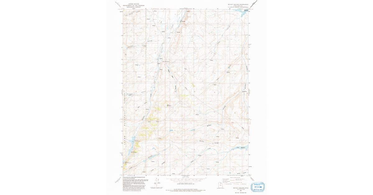 1991 Map of Mc Kay Hollow, Rich County, UT — High-Res | Pastmaps