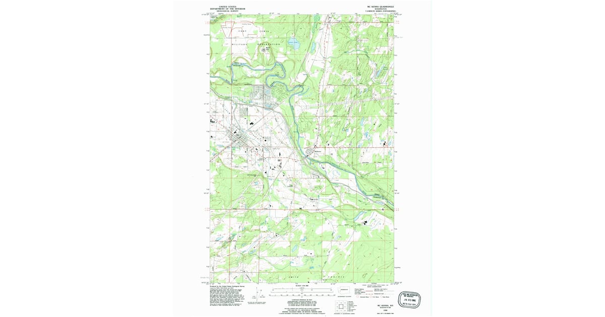 1990 Map of Mc Kenna, Thurston County, WA — High-Res | Pastmaps