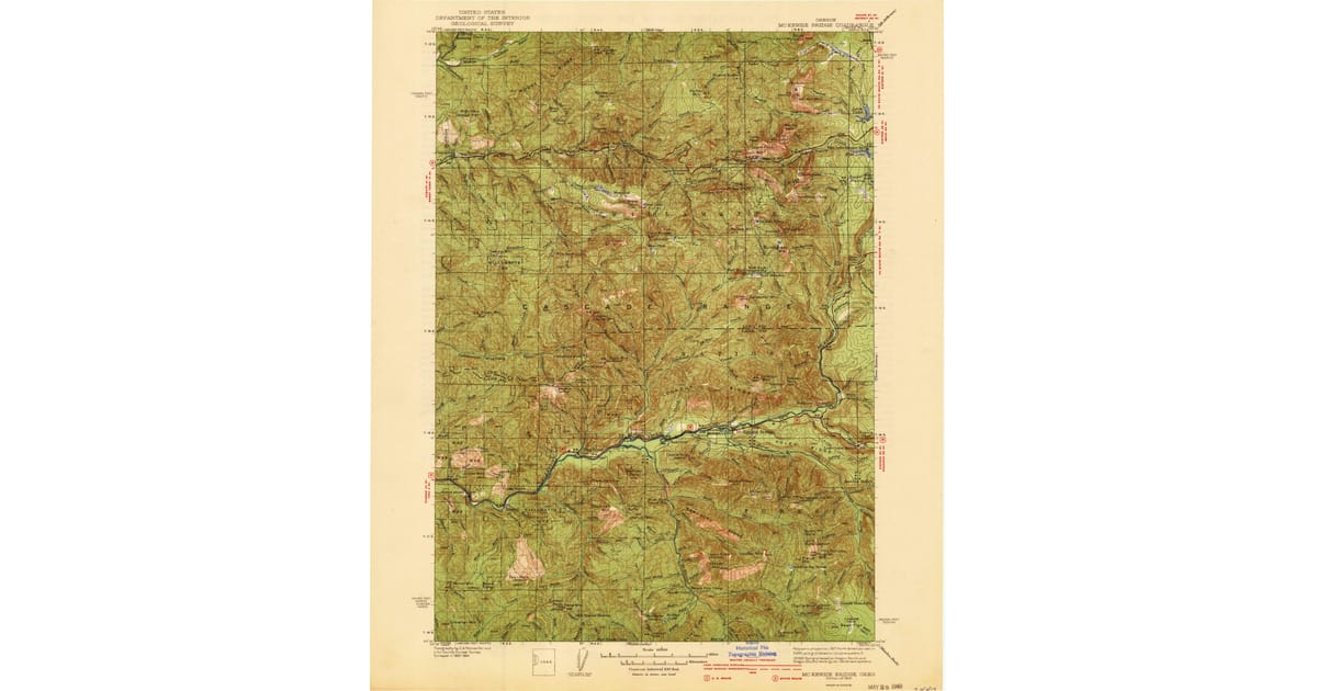 1940s Maps of Blue River, OR | Pastmaps