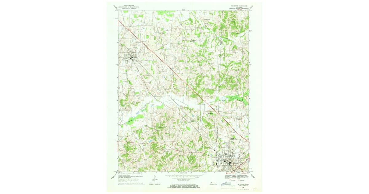 1967 Map of Mc Kenzie, Weakley County, TN — High-Res | Pastmaps