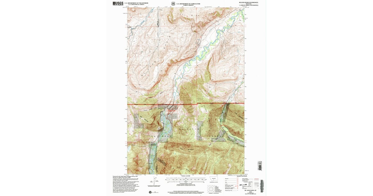 2000 Map of Mc Leod Basin, Sweet Grass County, MT — High-Res | Pastmaps