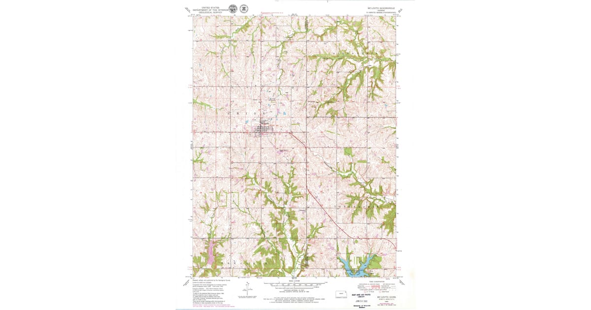1950 Map of Mc Louth, Jefferson County, KS — High-Res | Pastmaps