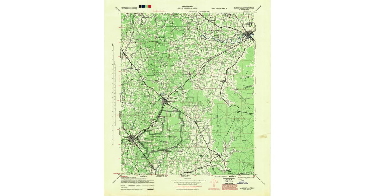 1940s Maps of Mount Zion, TN | Pastmaps