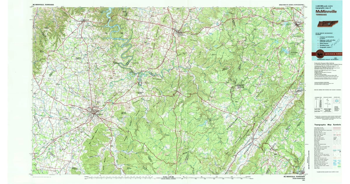 1980s Maps of Sparta, TN | Pastmaps