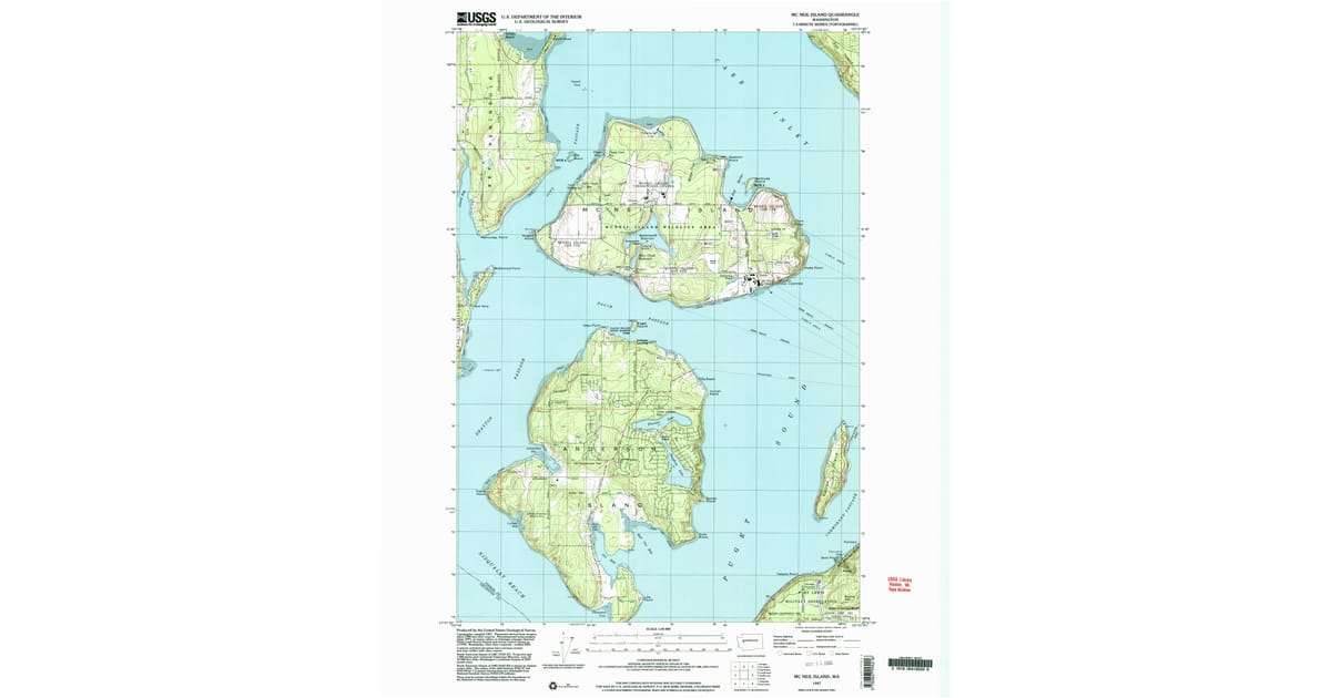 1997 Map of Mc Neil Island, Pierce County, WA — High-Res | Pastmaps