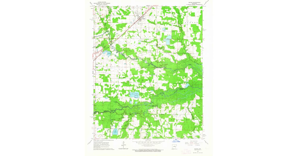 1963 Map of Mc Rae, White County, AR — High-Res | Pastmaps