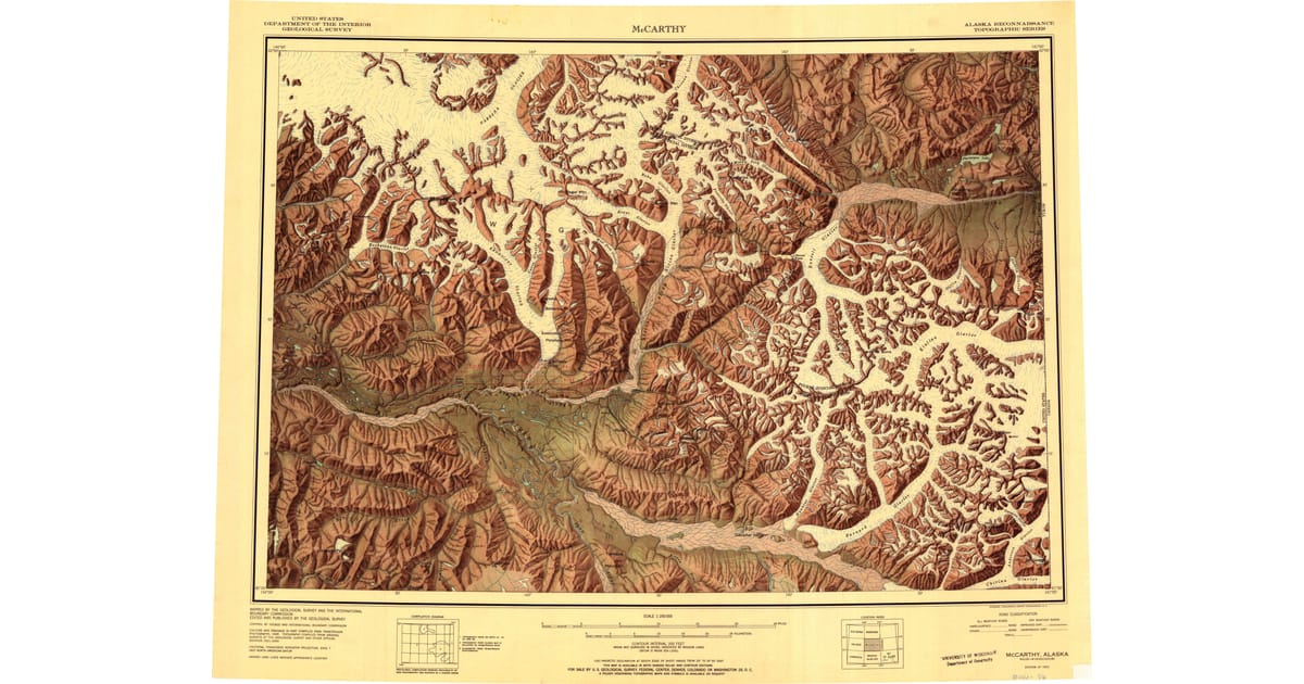 1951 Map of McCarthy, Alaska — High-Res | Pastmaps