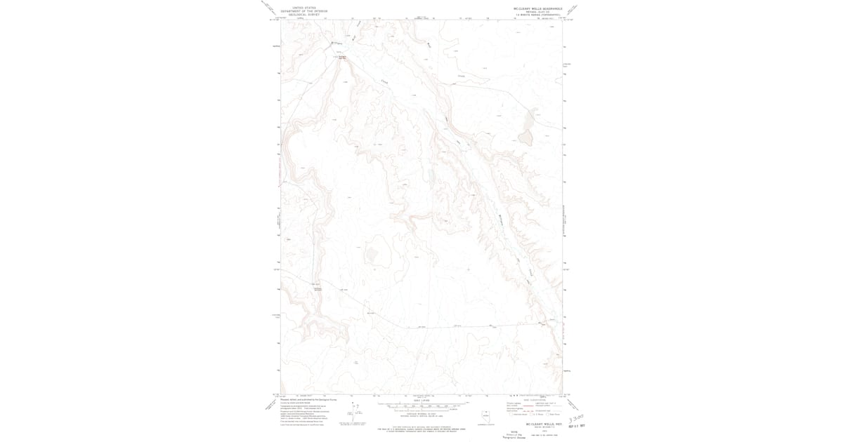 1973 Map of McCleary Wells, Elko County, NV — High-Res | Pastmaps
