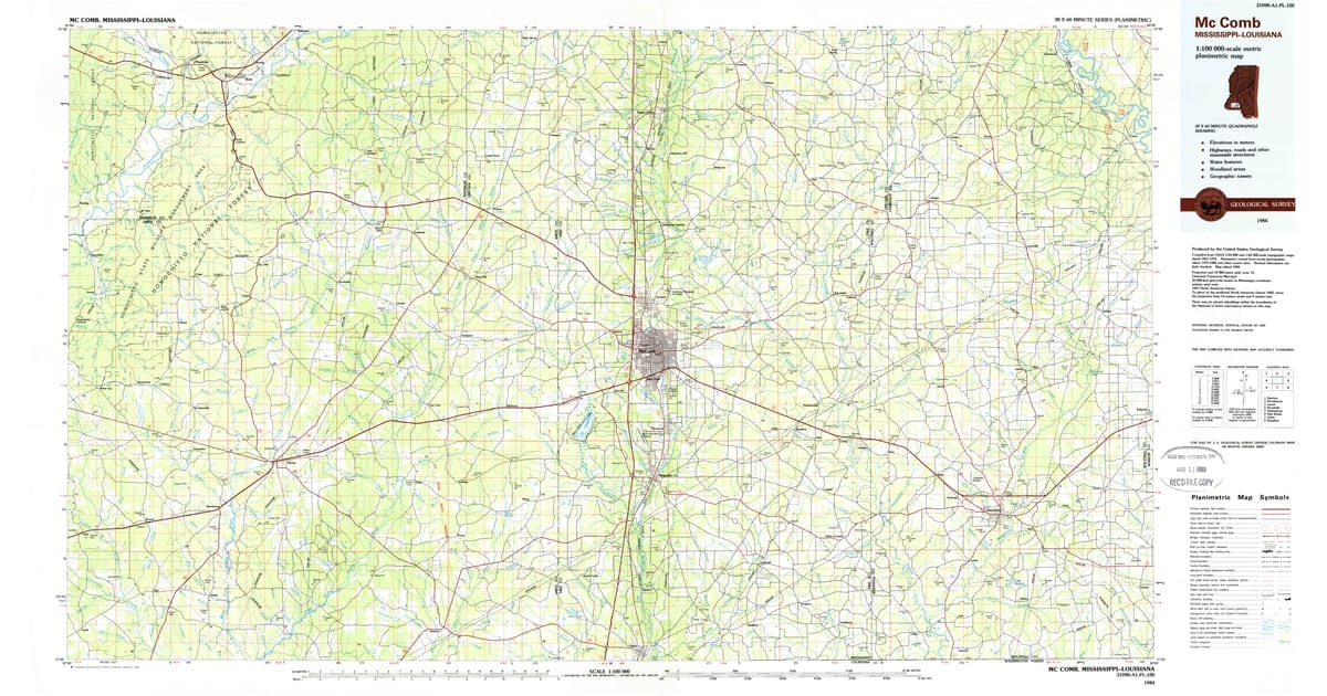 1980s Maps of Bridges, MS | Pastmaps