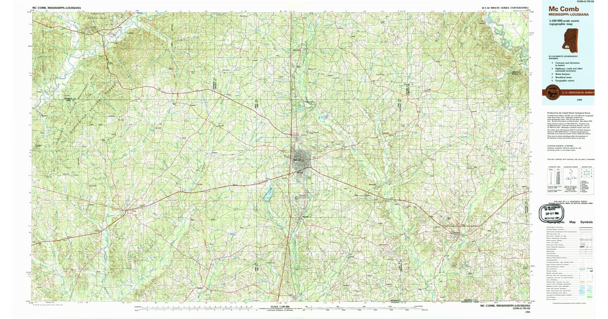 1990s Maps of Walthall County, MS | Pastmaps