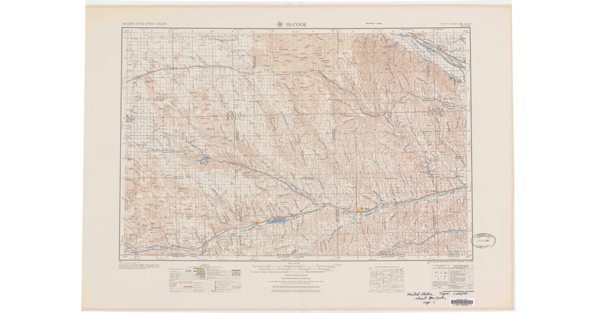 1957 Map of McCook, NE — High-Res | Pastmaps