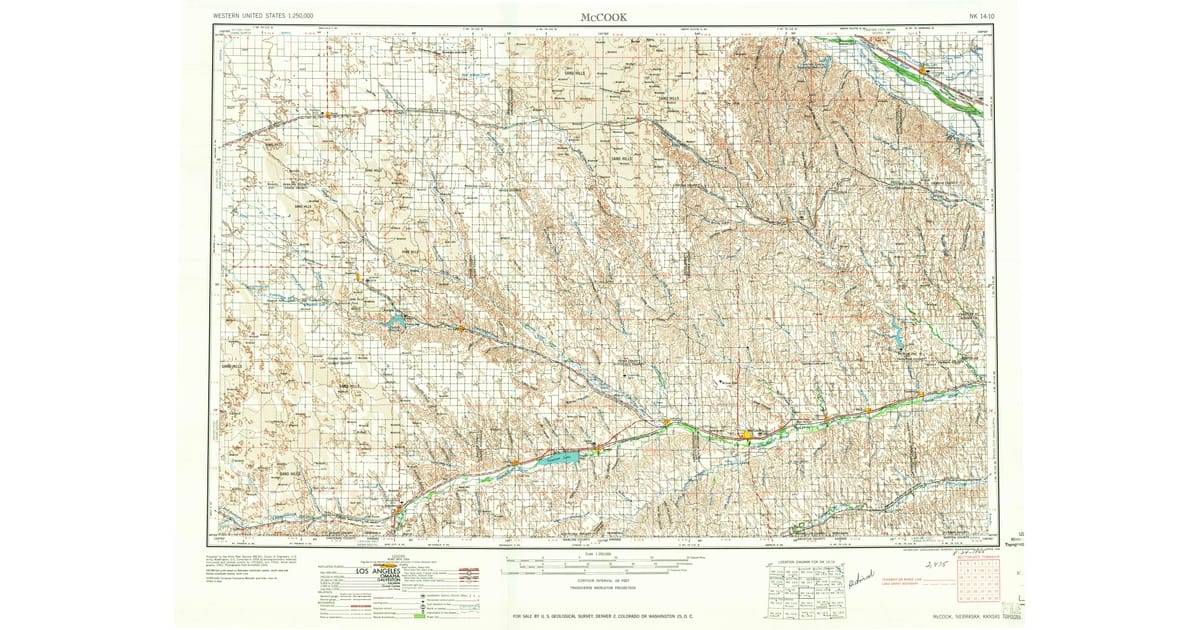 1958 Map of McCook, NE — High-Res | Pastmaps